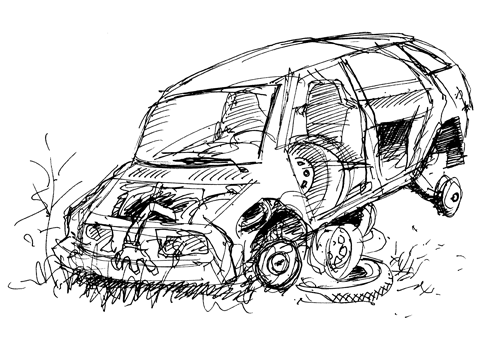 Sunday Sketch - The Mortality of Cars - Streets.mn